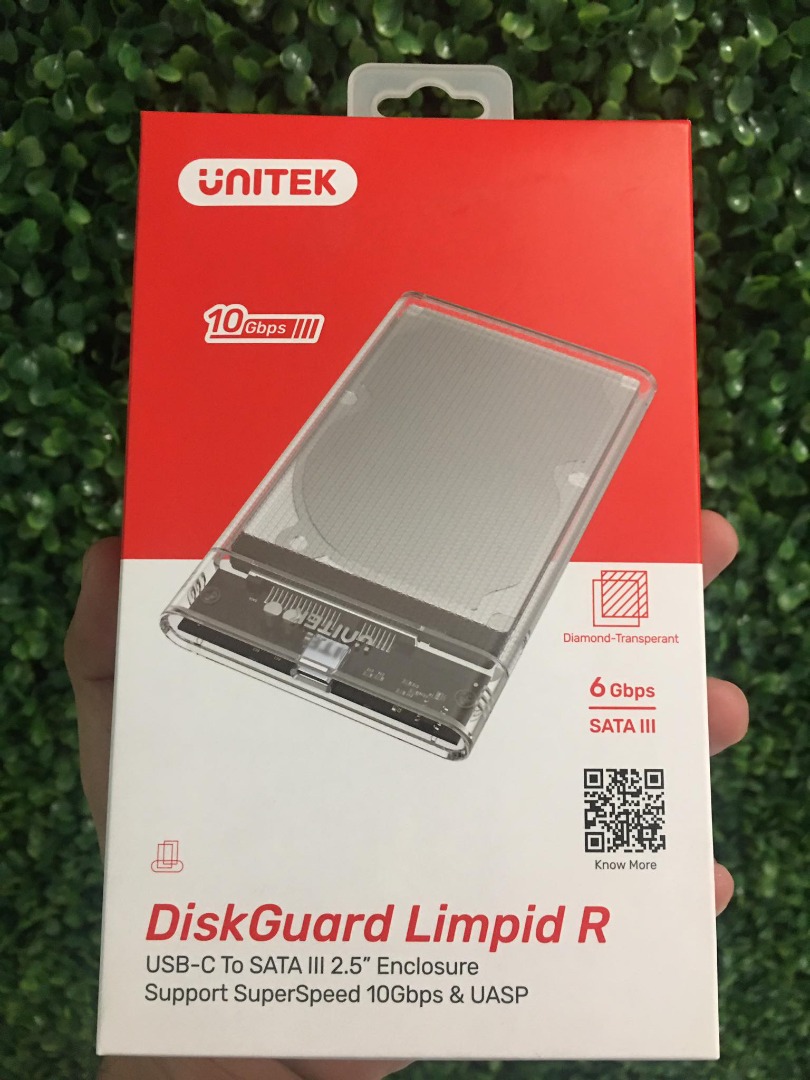 DiskGuard Limpid R USB-C to SATA6G 2.5 HDD/SSD HDD & SSD Enclosure, Computers & Tech, Parts ...