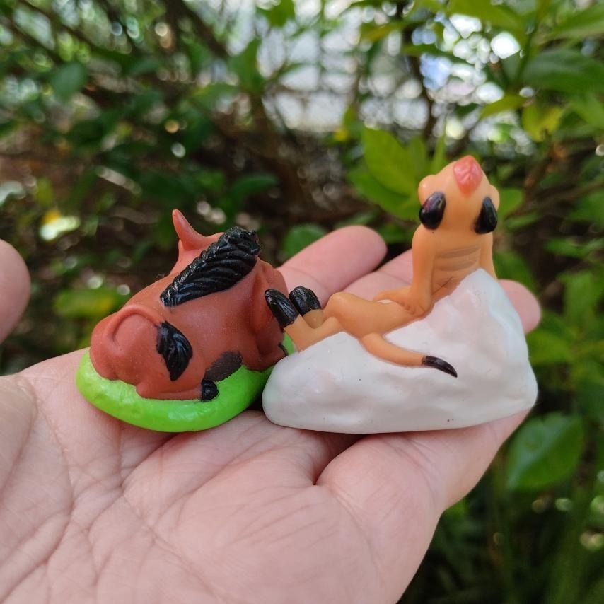 DISNEY Bullyland Timon and Pumbaa Disney Lion King Finger Puppets/Mini ...