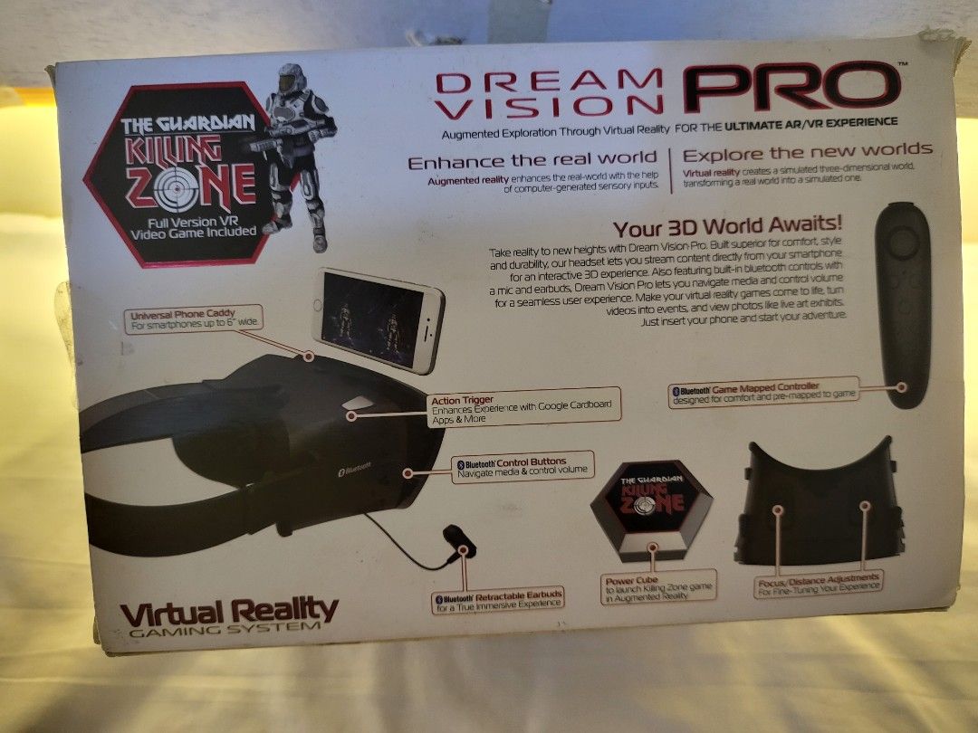 Dream vision Pro virtual Reality Smartphone Headset, Video Gaming ...