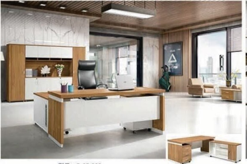 DT 007 Director Table w "L" Shape Cabinet / Executive Table, Furniture ...