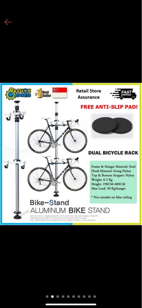 Dual Bicycle Tower Rack, Sports Equipment, Bicycles & Parts, Parts ...