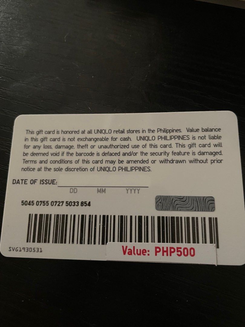 FOR SALE: Uniqlo GC (Worth P500), Tickets & Vouchers, Store Credits on ...