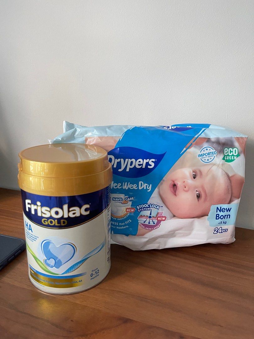 Frisolac Gold HA with free Drypers diapers, Babies & Kids, Nursing ...