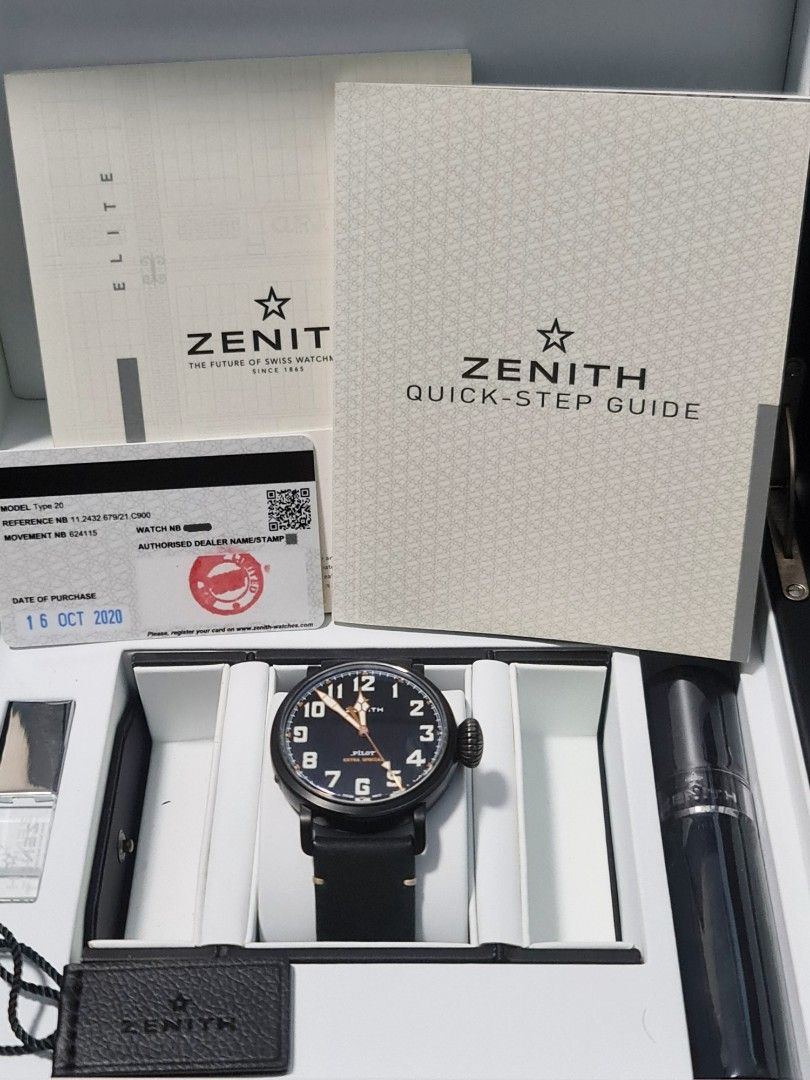 *Full Complete Set* 2020 Zenith Pilot Type 20 Extra Special 45mm Ref ...