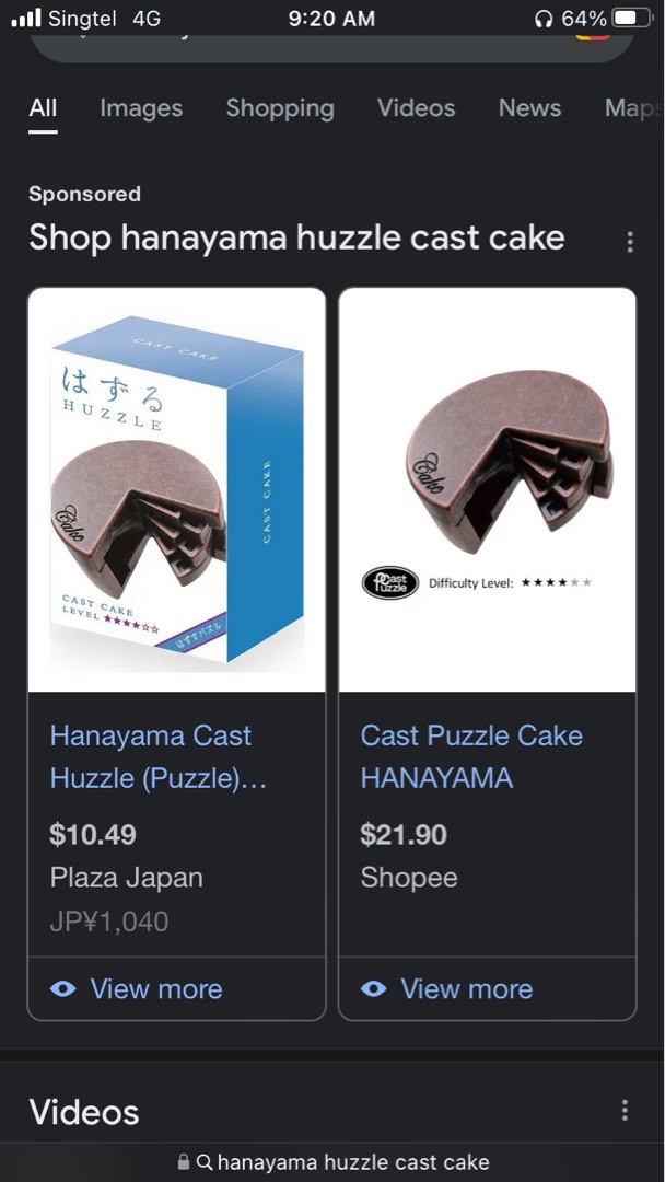 Hanayama Huzzle Cake Cast (Level 4), Hobbies & Toys, Toys & Games on ...