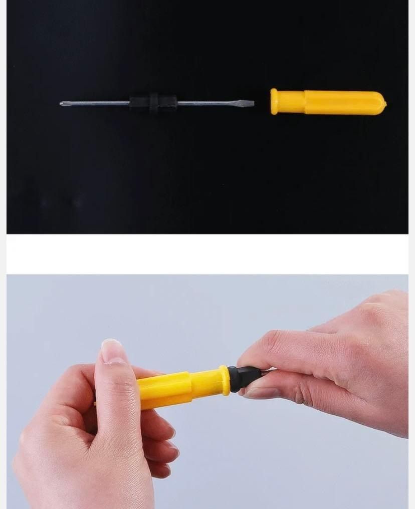 HEAVY DUTY Screw Driver 2 in 1 Combination Plus Minus Travel Pocket Car ...