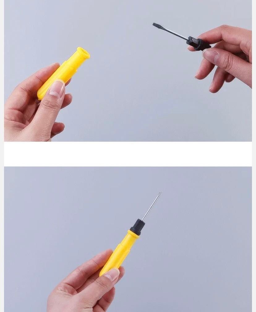 HEAVY DUTY Screw Driver 2 in 1 Combination Plus Minus Travel Pocket Car ...