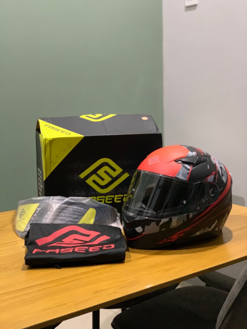 Helmets Faseed Fullface KTM colorway, Motorbikes on Carousell