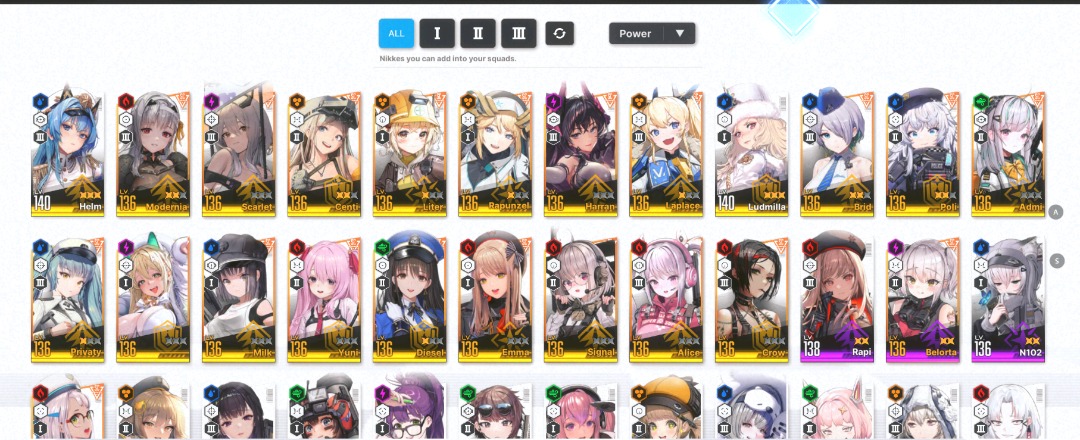 High level Nikke Account, Hobbies & Toys, Toys & Games on Carousell