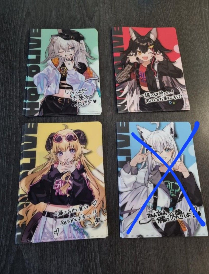 Hololive x Family Mart A5 Files Ookami Mio Shirakami Fubuki Tokoyami Towa Nakiri Ayame Omaru ...