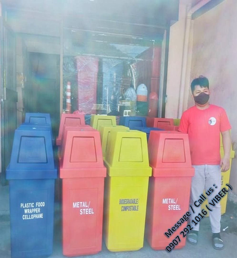 Hooded bin trash bin segregation bin 360, Furniture & Home Living ...