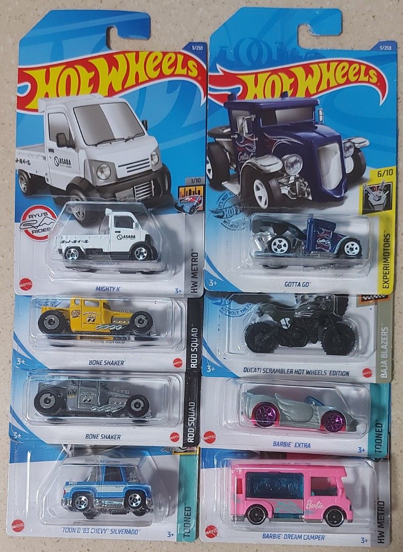 Hotwheels Cars/Barbie/Mighty K/Gotta Go/Boneshaker/ Ducati/Toon'd ...