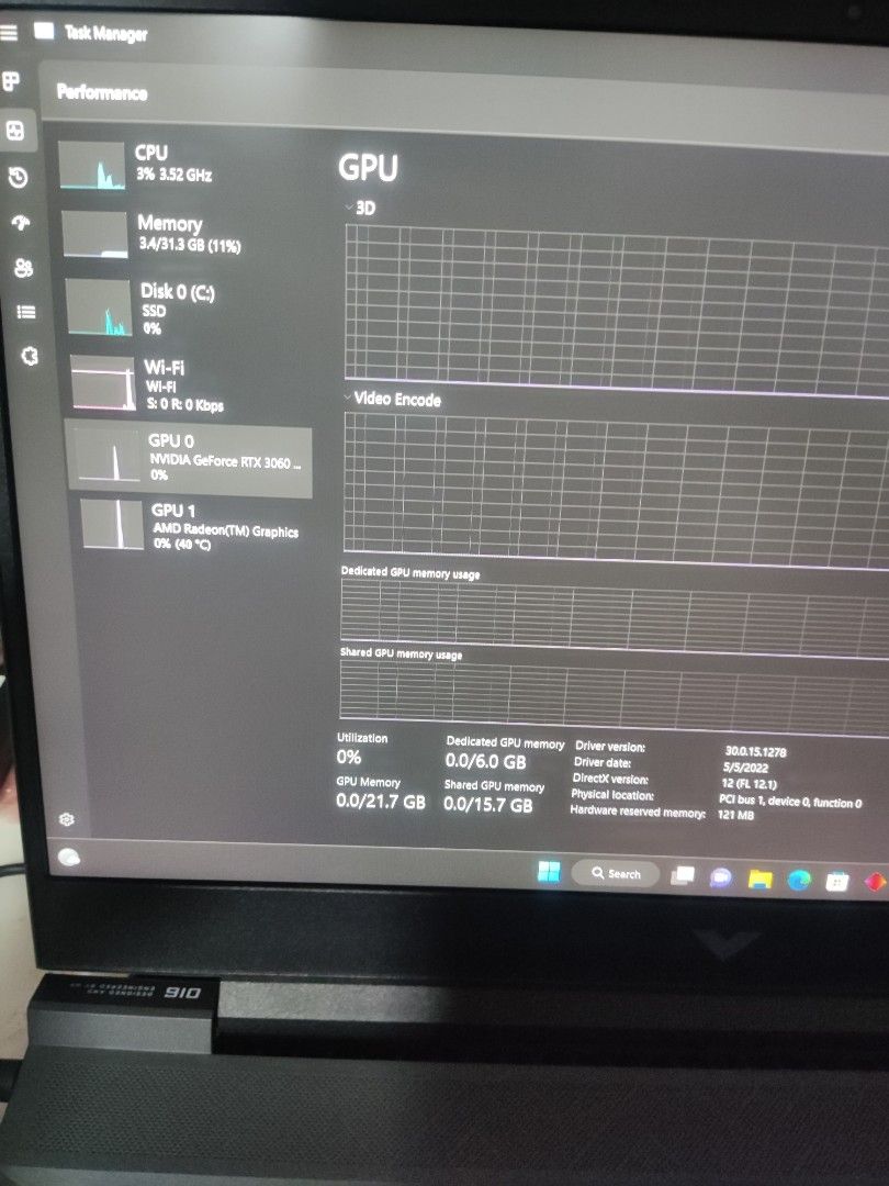 HP Victus Gaming Laptop 144Hz display AMD Ryzen 5 5600H Radeon Graphics ...