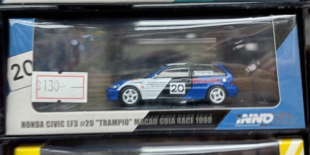 Inno 1:64 HONDA CIVIC EF3 #20 TRAMPIO MACAU GUIA RACE 1990, 興趣及遊戲, 玩具 ...