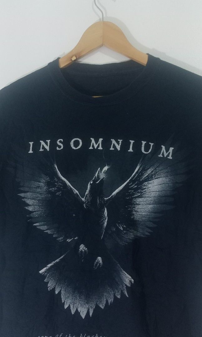 Insomnium song of the blackest bird band shirt, Men's Fashion, Tops ...