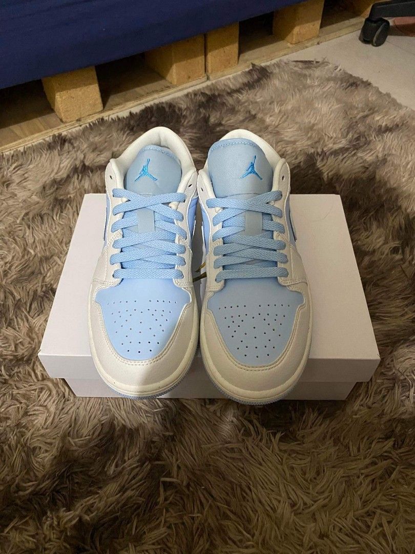 Jordan 1 Low reverse ice blue on Carousell