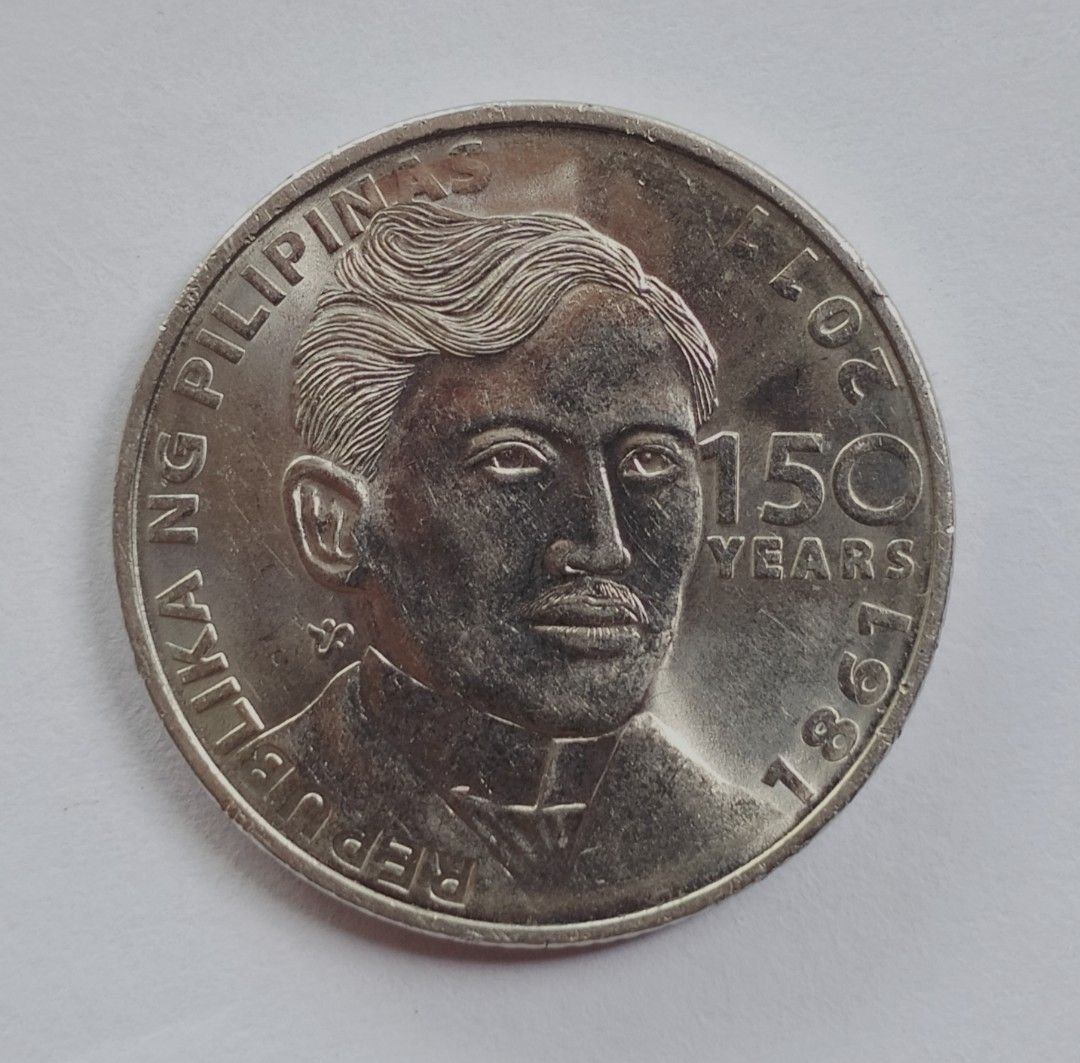 Jose Rizal 150 years 1 peso coin, Hobbies & Toys, Memorabilia ...