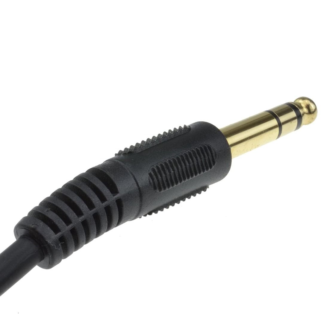 kenable Pro 6.35mm Jack Plug to 6.35mm Jack Plug Stereo Cable Gold 1m ...