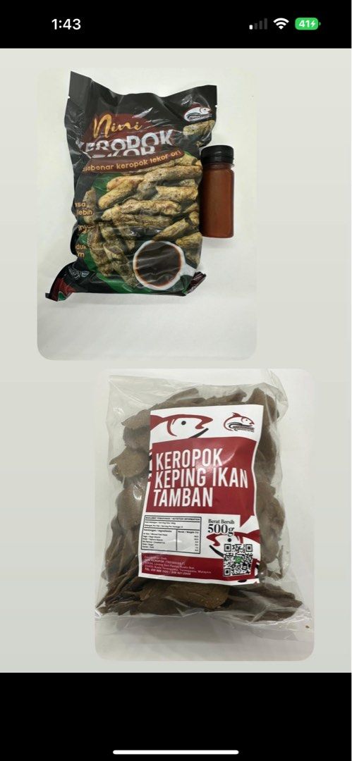 keropok lekor dan keropok keping original Terengganu, Food & Drinks ...