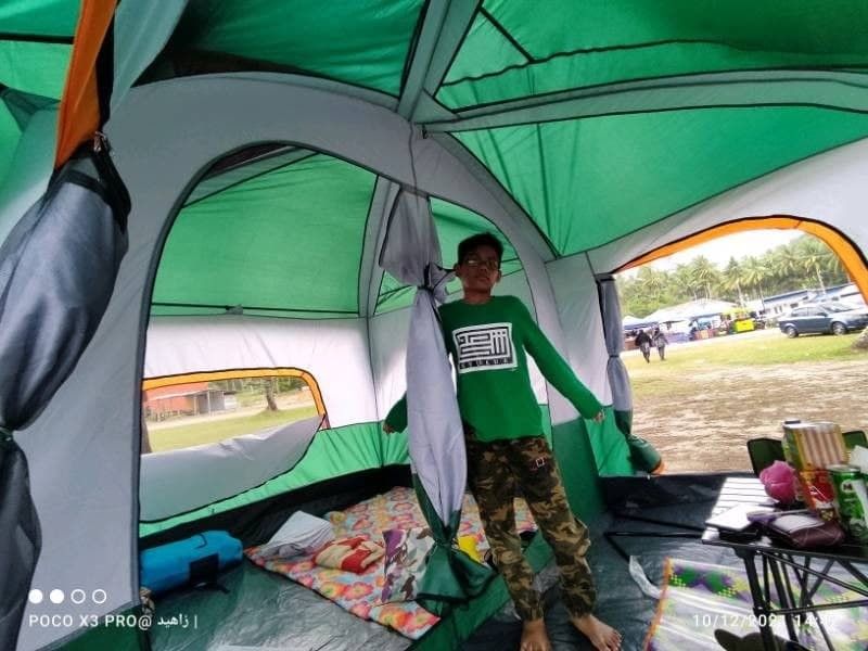 Khemah Besar Camping Tent 8 12 People, Furniture & Home Living, Outdoor ...