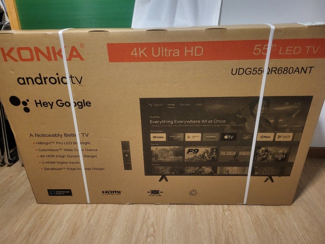 KONKA 4K ULTRA SMART HD 55" LED TV, TV & Home Appliances, TV & Entertainment, TV on Carousell