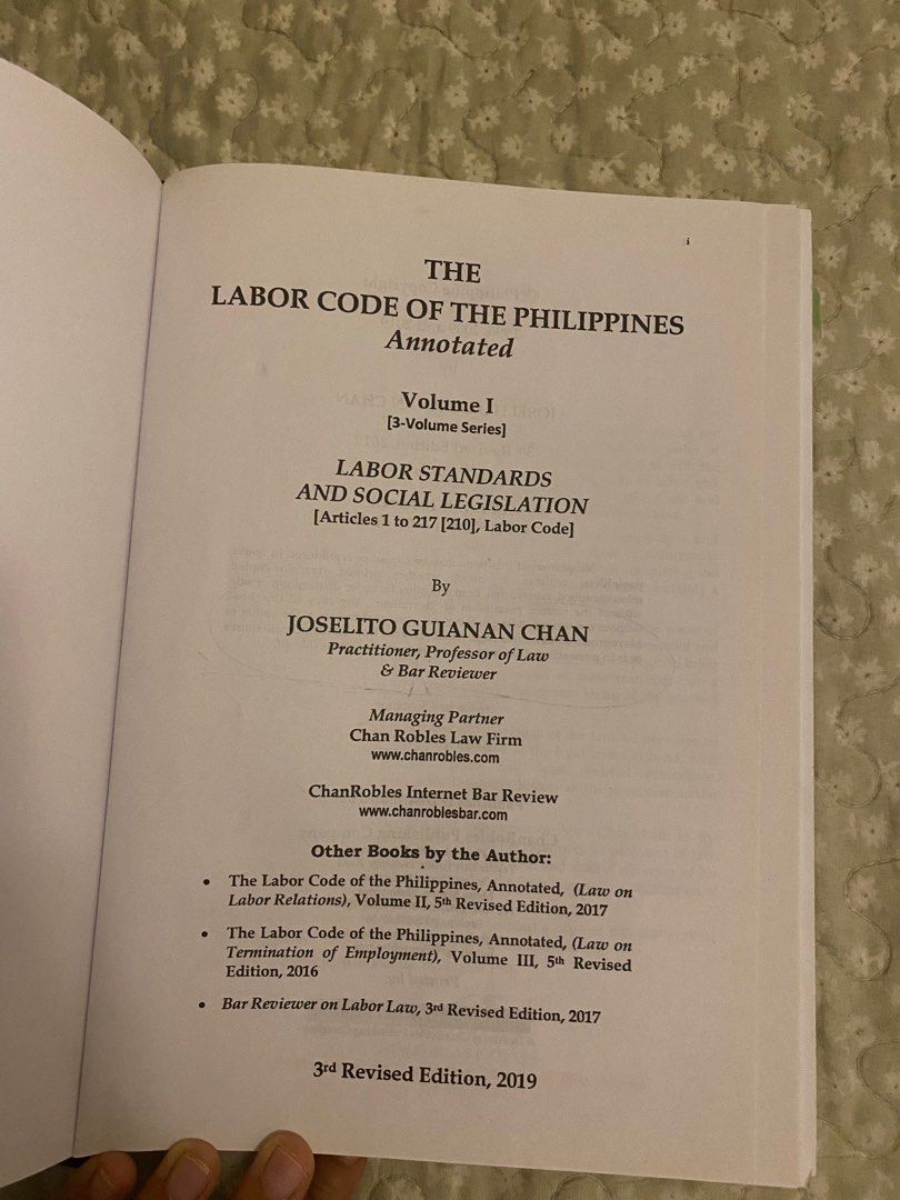 Labor Standards and Social Legislation 2019 by Chan, Hobbies & Toys ...