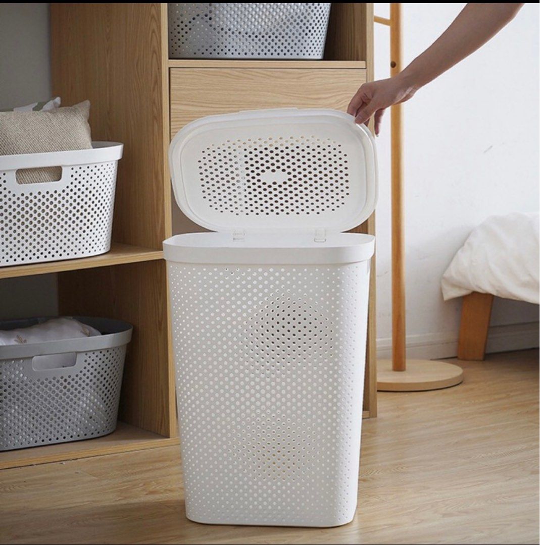 Laundry Basket with Lid, Furniture & Home Living, Home Improvement ...