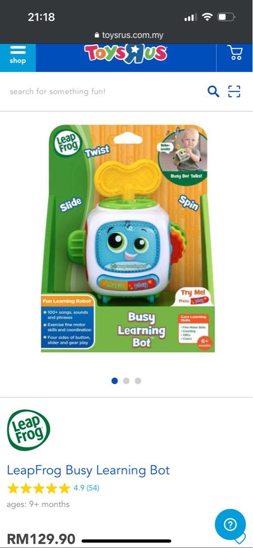 Leapfrog busy learning bot robot cube, Babies & Kids, Infant Playtime ...