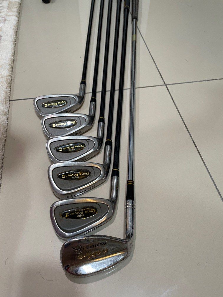 Left hand Mega Iron 5 - 9 & SW, Sports Equipment, Sports & Games, Golf ...