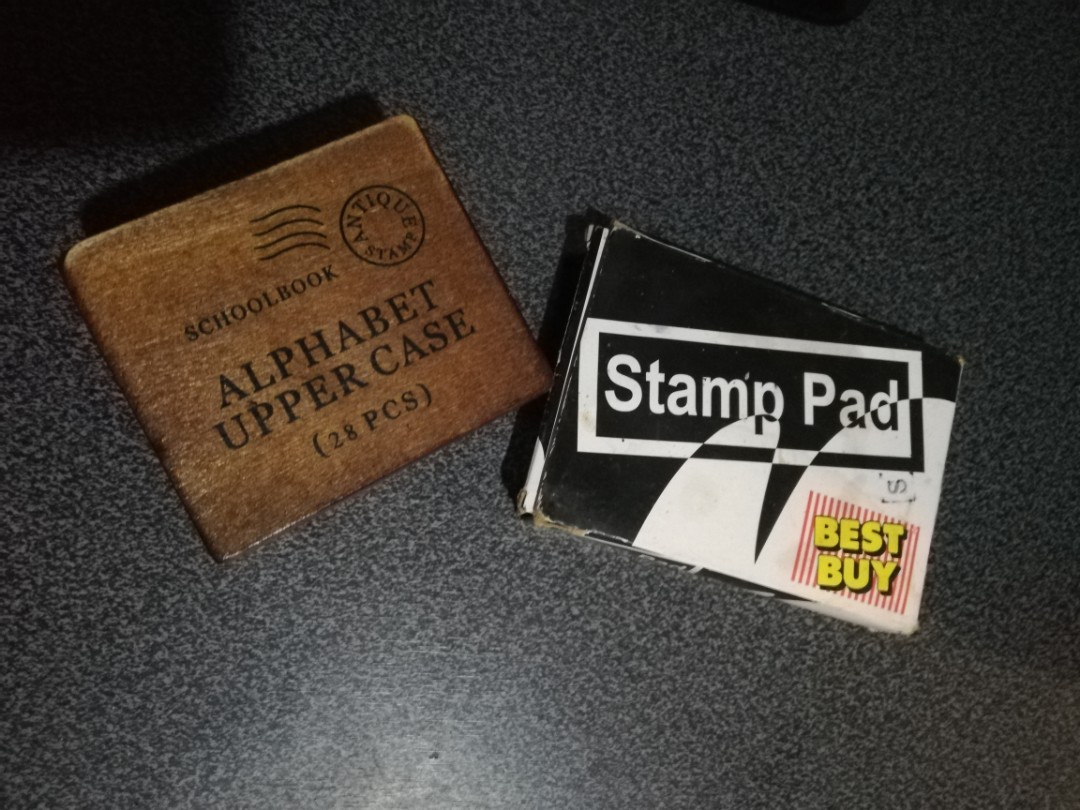 RUSH SALE! LETTER STAMP AND INK PAD, Hobbies & Toys, Stationary & Craft ...