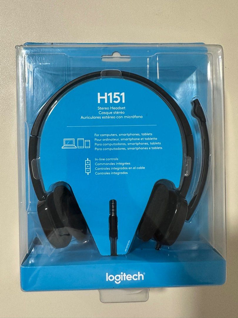 Logitech h151 stereo headset, Audio, Headphones & Headsets on Carousell