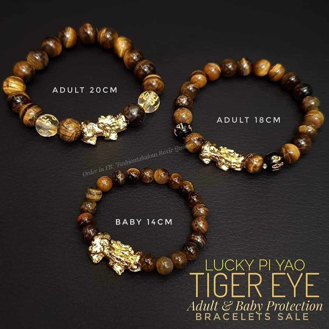 Lucky Pi Yao Tiger Eye, Women's Fashion, Jewelry & Organizers ...