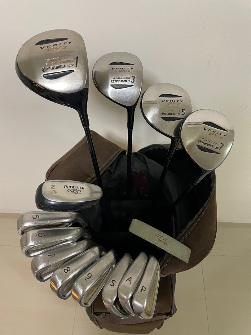 Maruman Verity RV2 Complete Golf Set+Woods 1/3/5/7+ Maruman Hybrid M4 ...