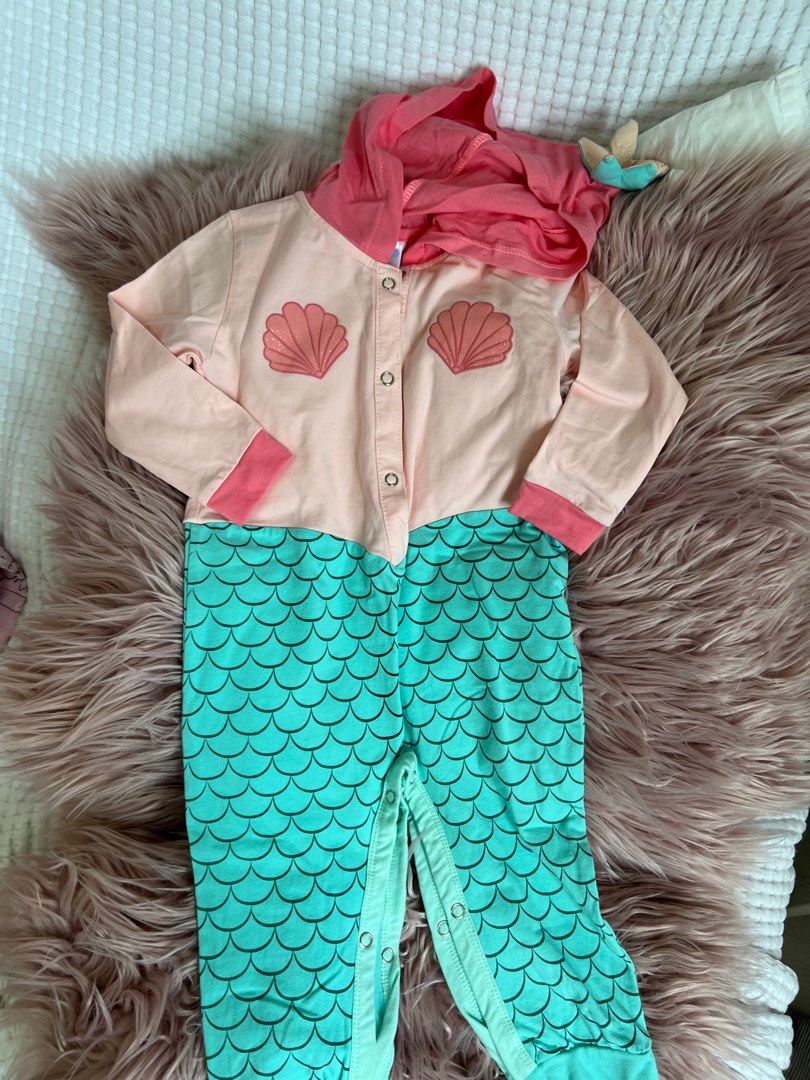 Mermaid Jumper Pajamas, Babies & Kids, Babies & Kids Fashion on Carousell