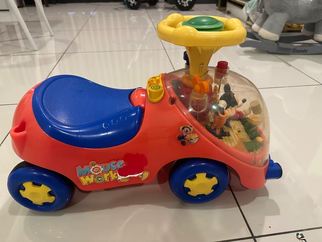 Mickey Mouse Ride On Car, Hobbies & Toys, Toys & Games on Carousell