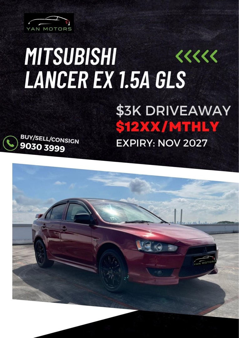 Mitsubishi Lancer EX 1.5 (A), Cars, Used Cars on Carousell