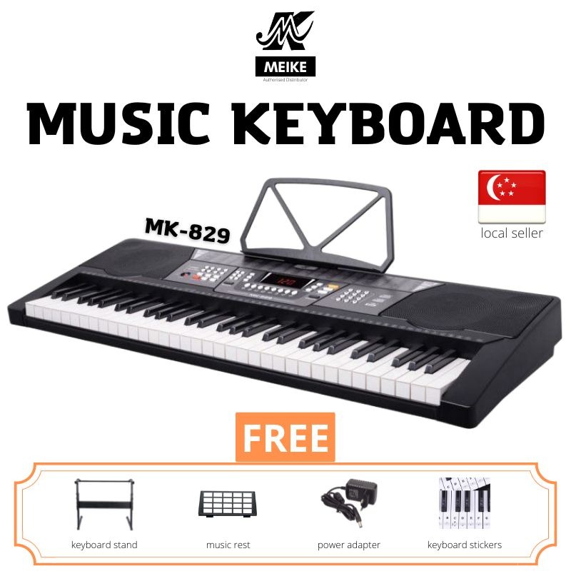MK-829 Keyboard (61 Keys) + Stand, Hobbies & Toys, Music & Media ...