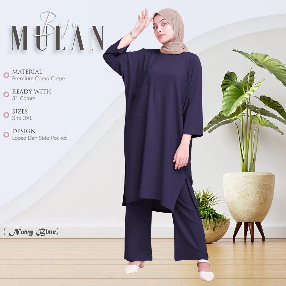 Plain black Muslimah set, Women's Fashion, Muslimah Fashion, Baju ...