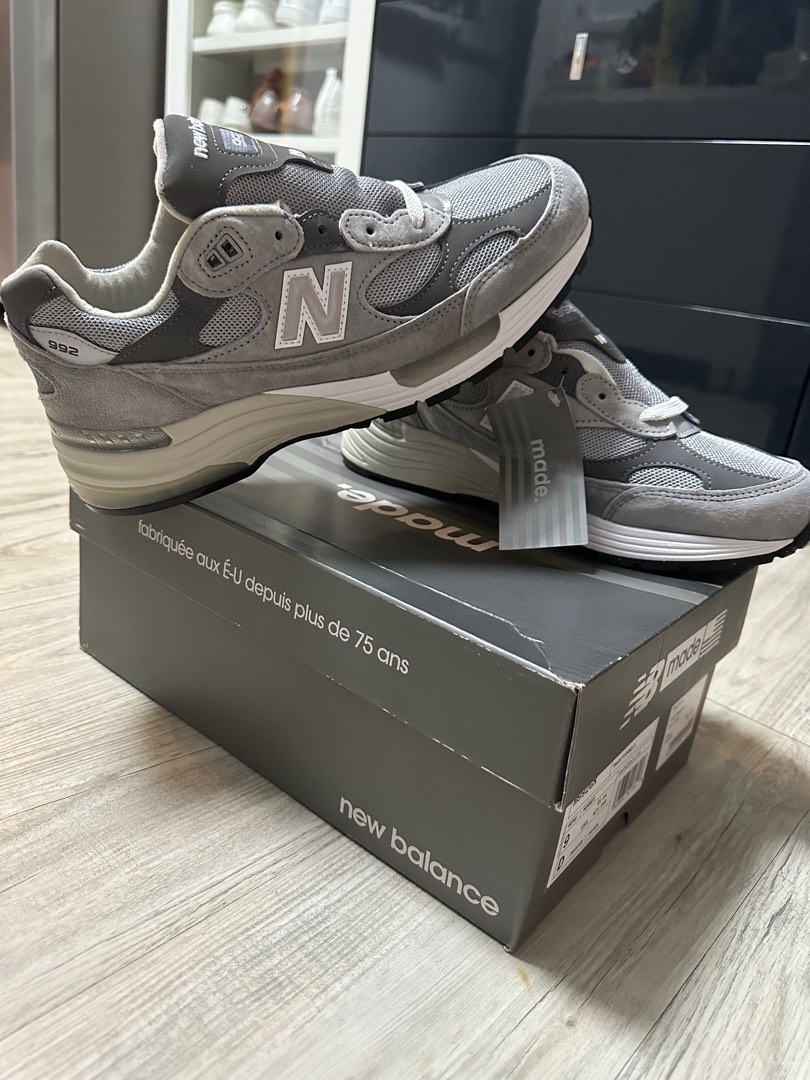 New Balance 992 M992GR US9, 男裝, 鞋, 波鞋 - Carousell