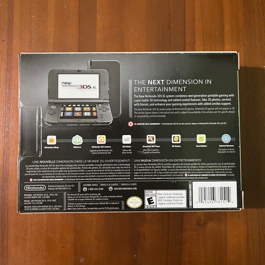 New Nintendo 3DS XL BLACK CIB, Video Gaming, Video Game Consoles ...