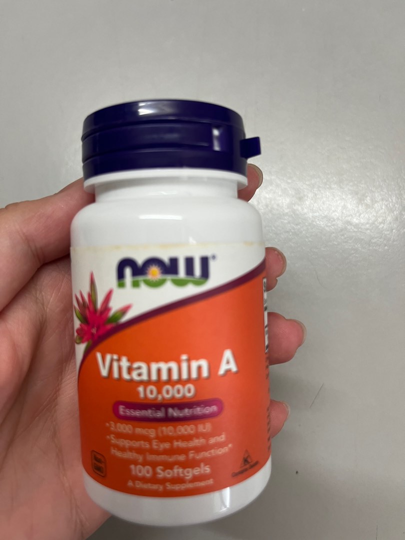 now vitamin A (10,000 dose, 100 pills), Health & Nutrition, Health ...