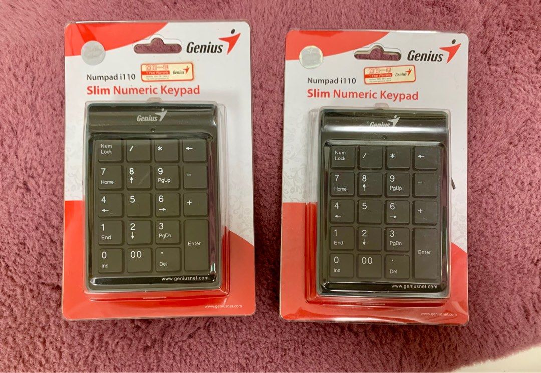NUMERIC KEYPAD / NUMBER KEYBOARD x 2, 電腦＆科技, 電腦周邊及配件, 電腦鍵盤及相關產品 - Carousell