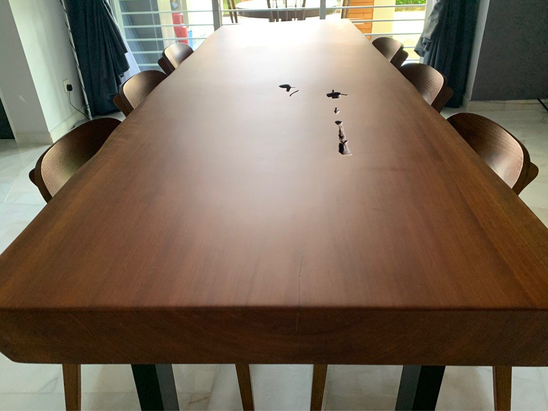 Nyatoh Slab Table, Furniture & Home Living, Furniture, Tables & Sets on ...