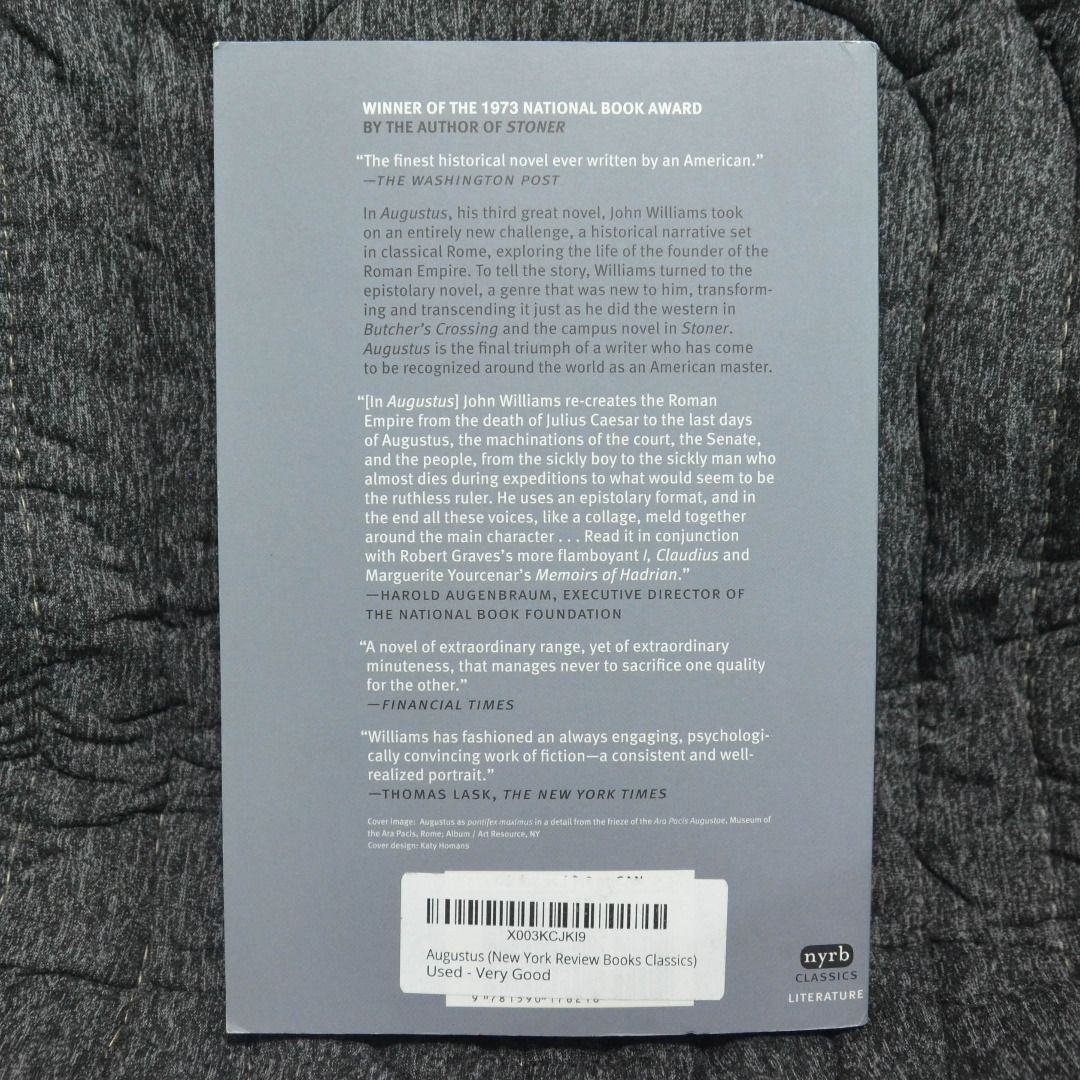 NYRB - Augustus - John Williams, Hobbies & Toys, Books & Magazines ...