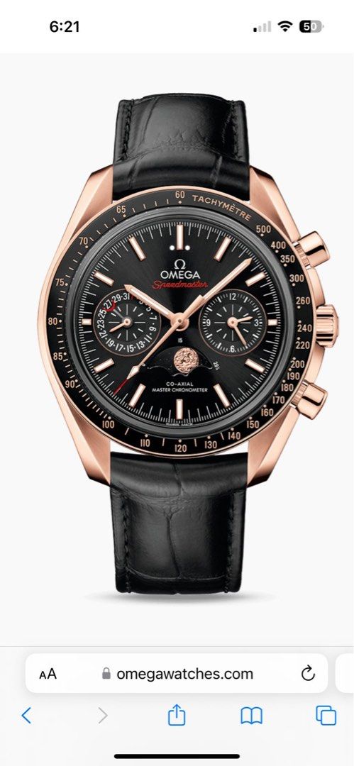 Omega Moonphase Chronometer 18k Gold, Luxury, Watches on Carousell