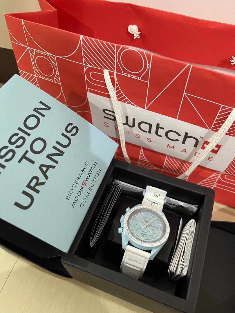 Omega Swatch Uranus, Women's Fashion, Watches & Accessories, Watches on ...