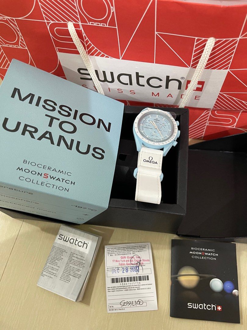 Omega Swatch Uranus, Women's Fashion, Watches & Accessories, Watches on ...