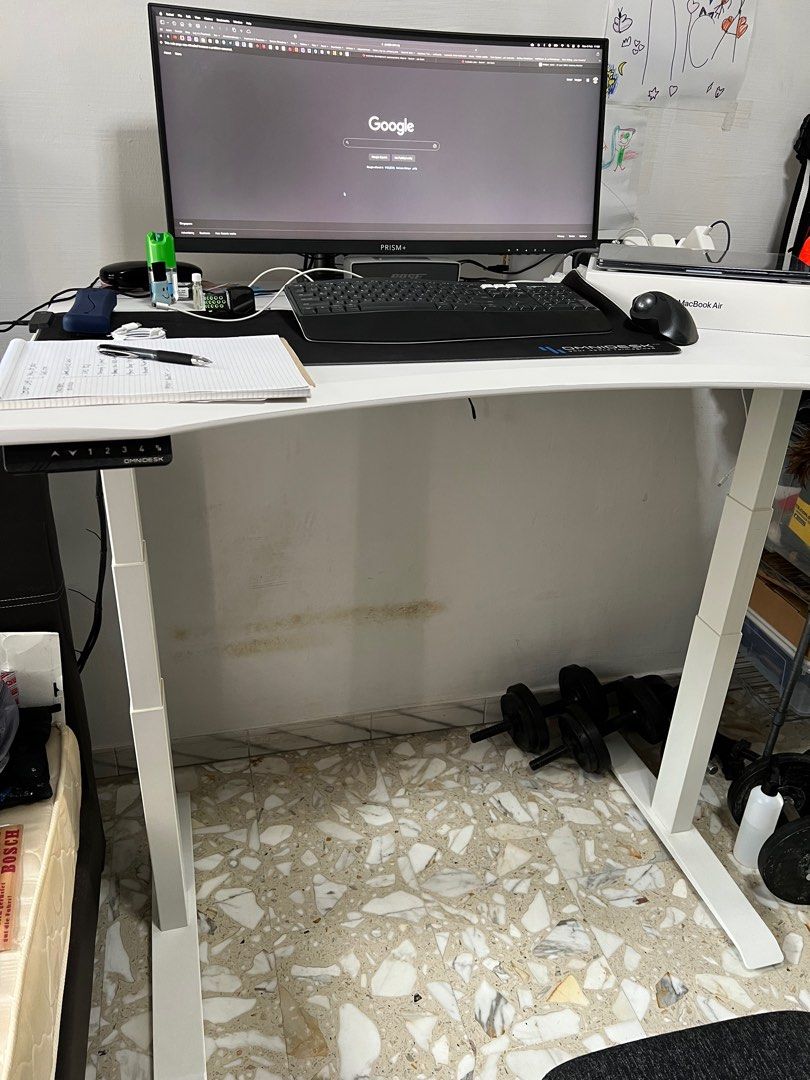 OmniDesk Study Table, Titan Gaming Chair and Prism+ Monitor, Furniture ...