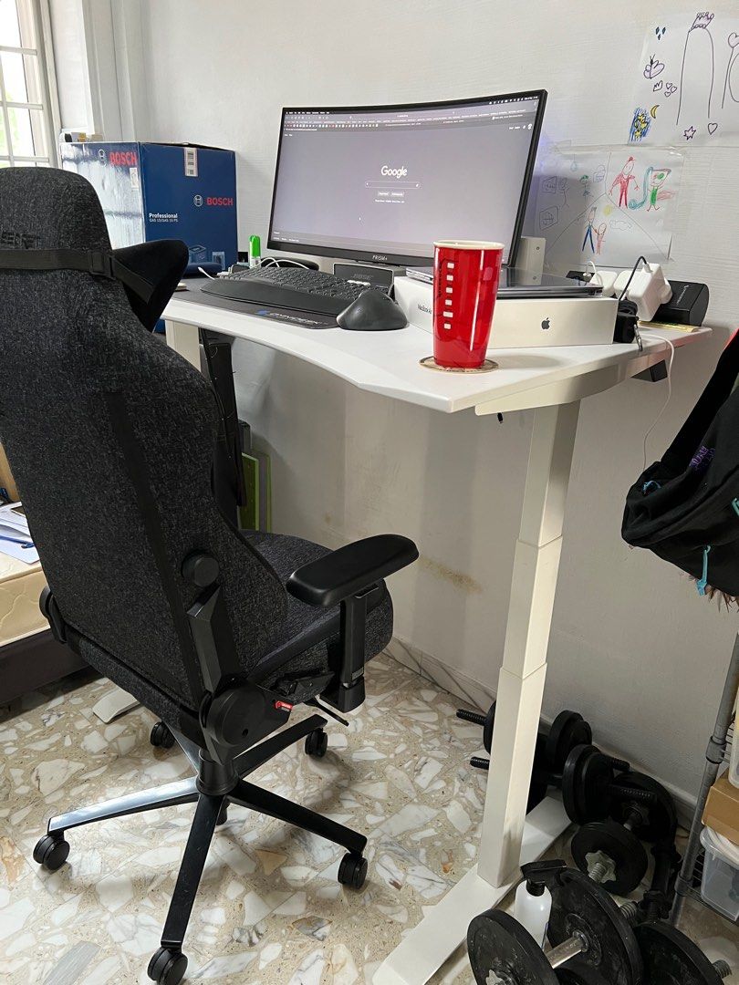 OmniDesk Study Table, Titan Gaming Chair and Prism+ Monitor, Furniture ...