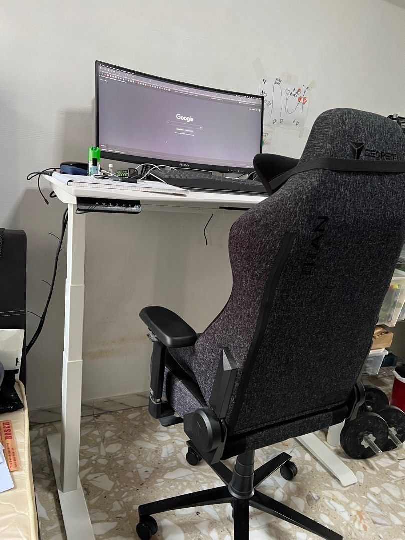 OmniDesk Study Table, Titan Gaming Chair and Prism+ Monitor, Furniture ...